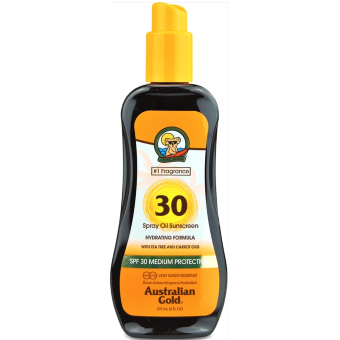 SPF 30 Spray Carrot Oil - Premium Tanning Oil – Australian Gold UK