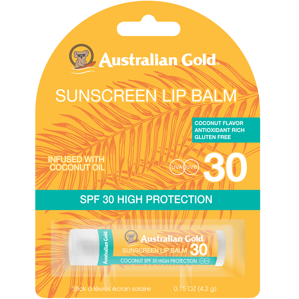 SPF 30 Lip Balm Stick - Infused with Coconut Oil – Australian Gold UK